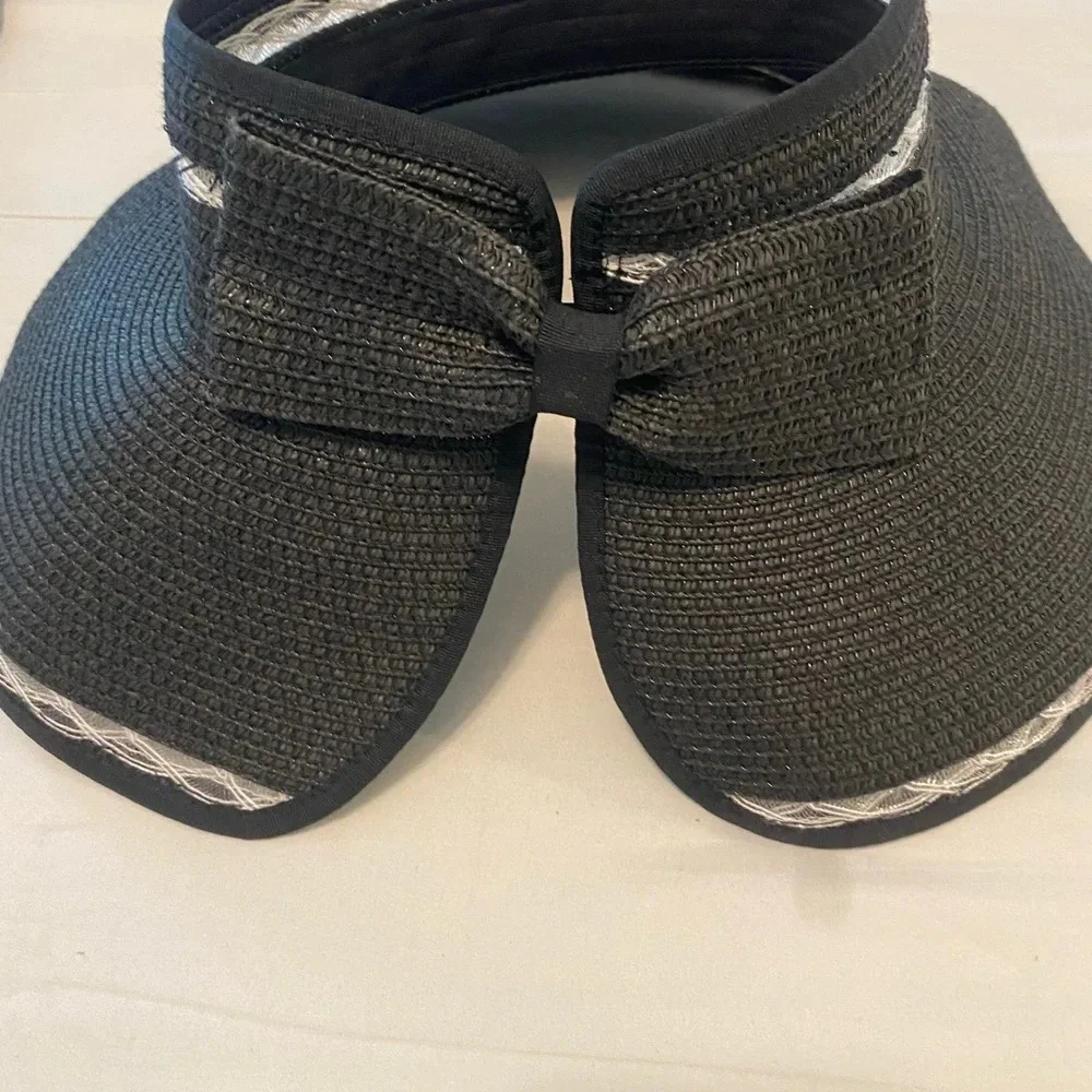 Ellen Tracy | Accessories | Ellen Tracy Velcro Black Floppy Beach ...